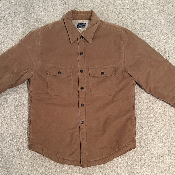 J. Crew | Jackets & Coats | J Crew Tan Faux Shearling Lined Corduroy ...